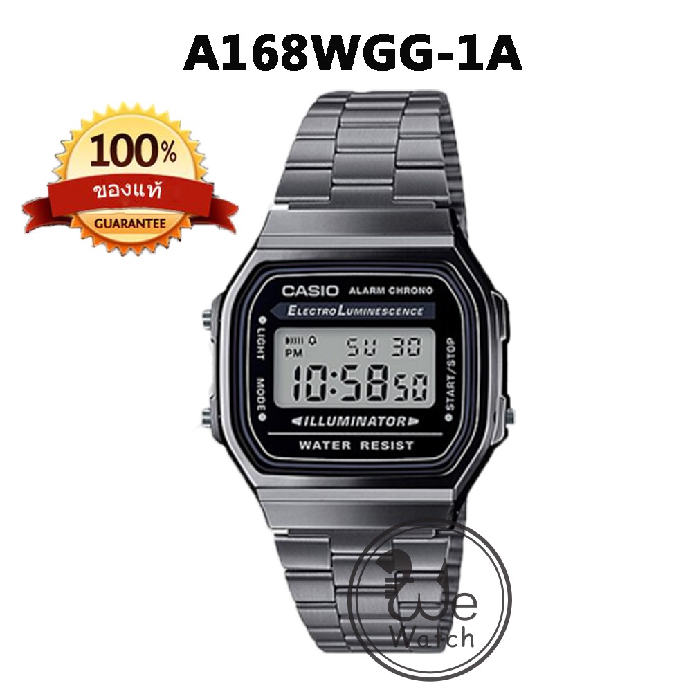 Casio รุ่น A168WG-9WDF A168WEGB-1 A168WGG A168WEM A168WEGC-3 รับประกัน 1 ปี A168WG, A168 0T3H ...