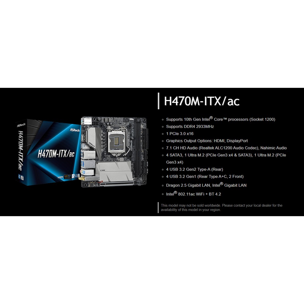 ASROCK H470M ITX/AC (มือสอง) ประกันถึง10/23 | Shopee Thailand