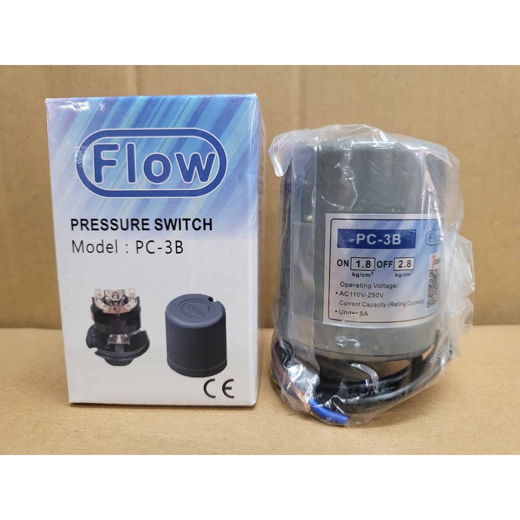 Pressure Switch สวิตซ์ แรงดันปั๊มน้ำ Flow MODEL PC-3B ขนาดแรงดัน 1.8 ...