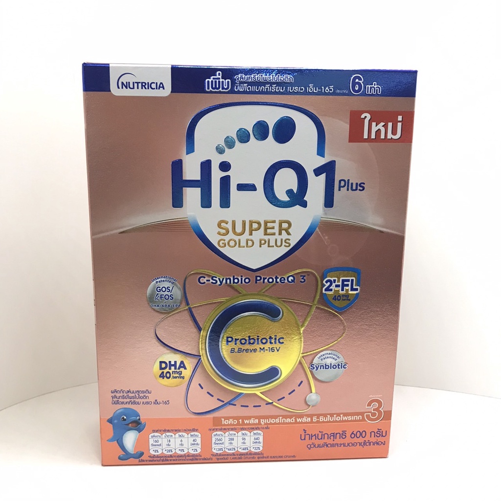 Hi-Q 1 Plus Super Gold Plus C-Synbio ProteQ3 นมผงไฮคิว 1 พลัส ซูเปอร์โกลด์ พลัส ซี สูตร3 ขนาด ...