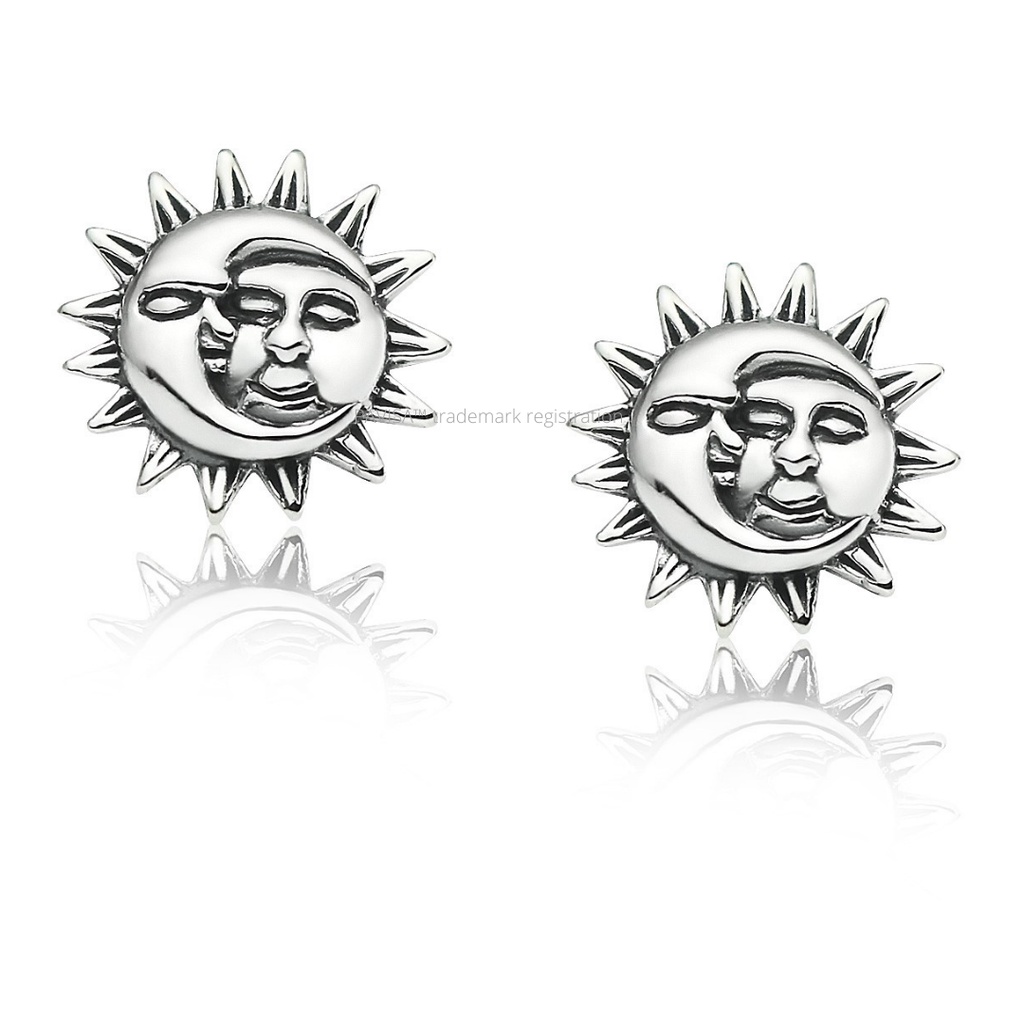 PAVISA ต่างหู เงินแท้ 92.5 รมดำ สไตล์วินเทจ เรียบหรู Sterling Silver ...