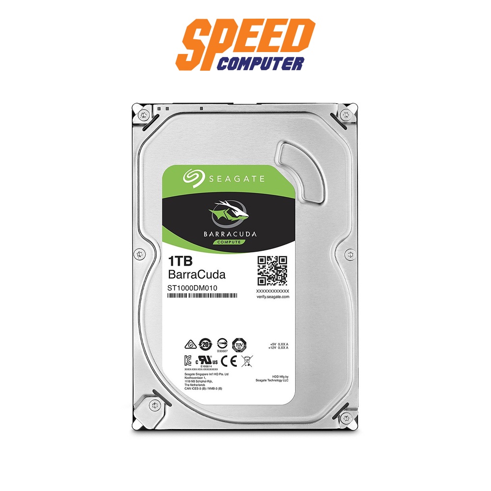 HDD (ฮาร์ดดิสก์) SEAGATE BARRACUDA 7200RPM 1 TB HDD SATA3 (ST1000DM010) by Speedcom | Shopee ...