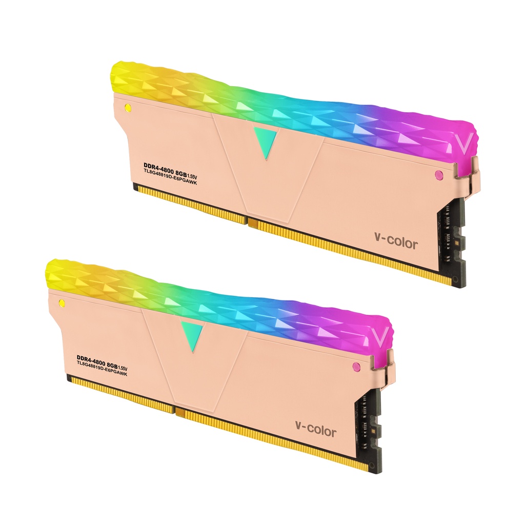 v-color RAM PC Prism Pro RGB 16GB (8GBx2) DDR4 Bus 4800MHz | Shopee ...