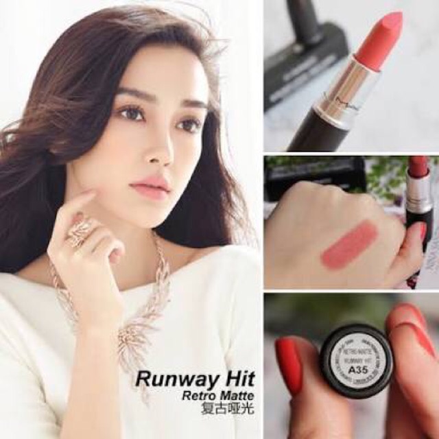 MAC ลิปสติก รุ่น Retro Matte Lipstick #Runway Hit พีชนู๊ดเนื้อแมท สีชัด สินค้า King Powerแท้ ...