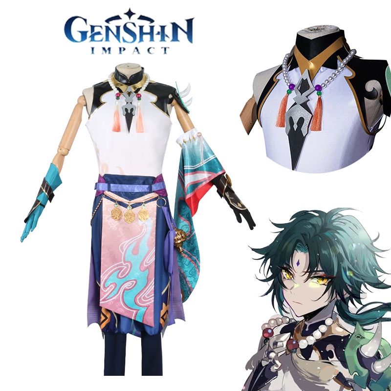 【Ready Stock】Anime Genshin Impact Xiao Cosplay Costume Halloween ...