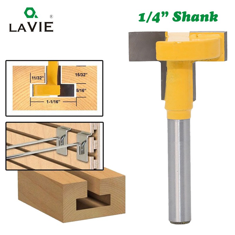 1/4 Shank T-Slot Router Bit T Slotting Milling Cutter เครื่องมืองานไม้ ...