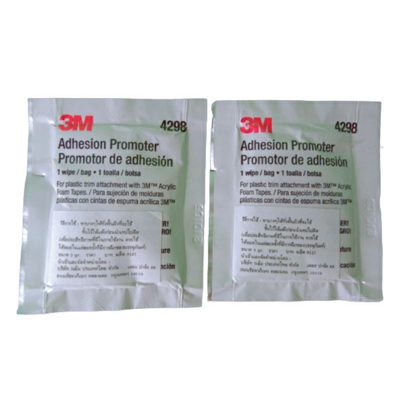 3M Automotive Adhesion Promrter 4298 ( 2 ชิ้น ) แผ่นชุบน้ำยาเพิ่ม ...