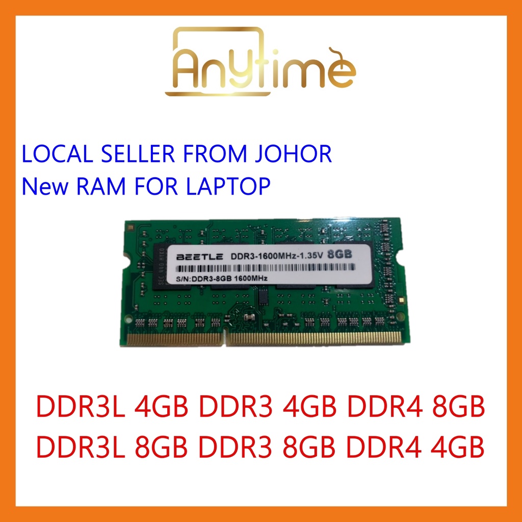 แรมแล็ปท็อป 4gb 8gb Ddr3 Ddr3l Ddr4 Pc3l แรงดันไฟฟ้าต่ํา 1600mhz 