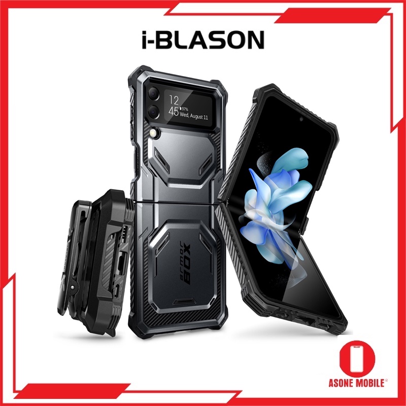 I-blason Armorbox Series สําหรับ Samsung Galaxy Z Flip 4 5G (2022) Full-Body Rugged Holster Case ...