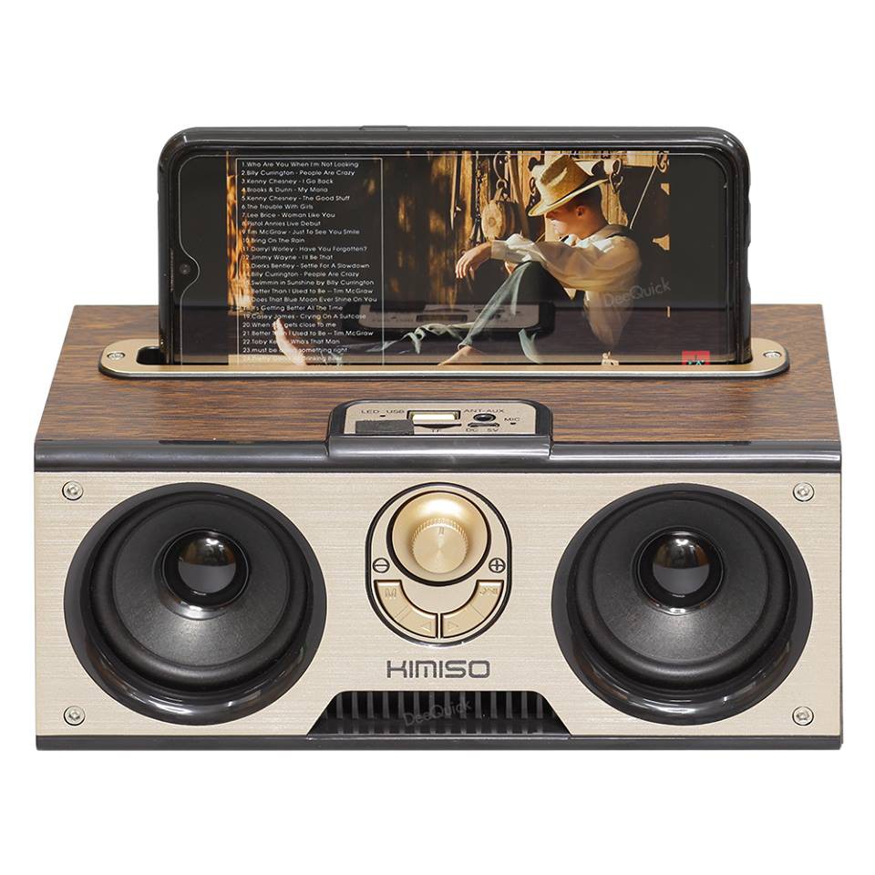 Himiso ลำโพง Bluetooth Stereo กล่องไม้ รุ่น kM7 ( dq ) | Shopee Thailand