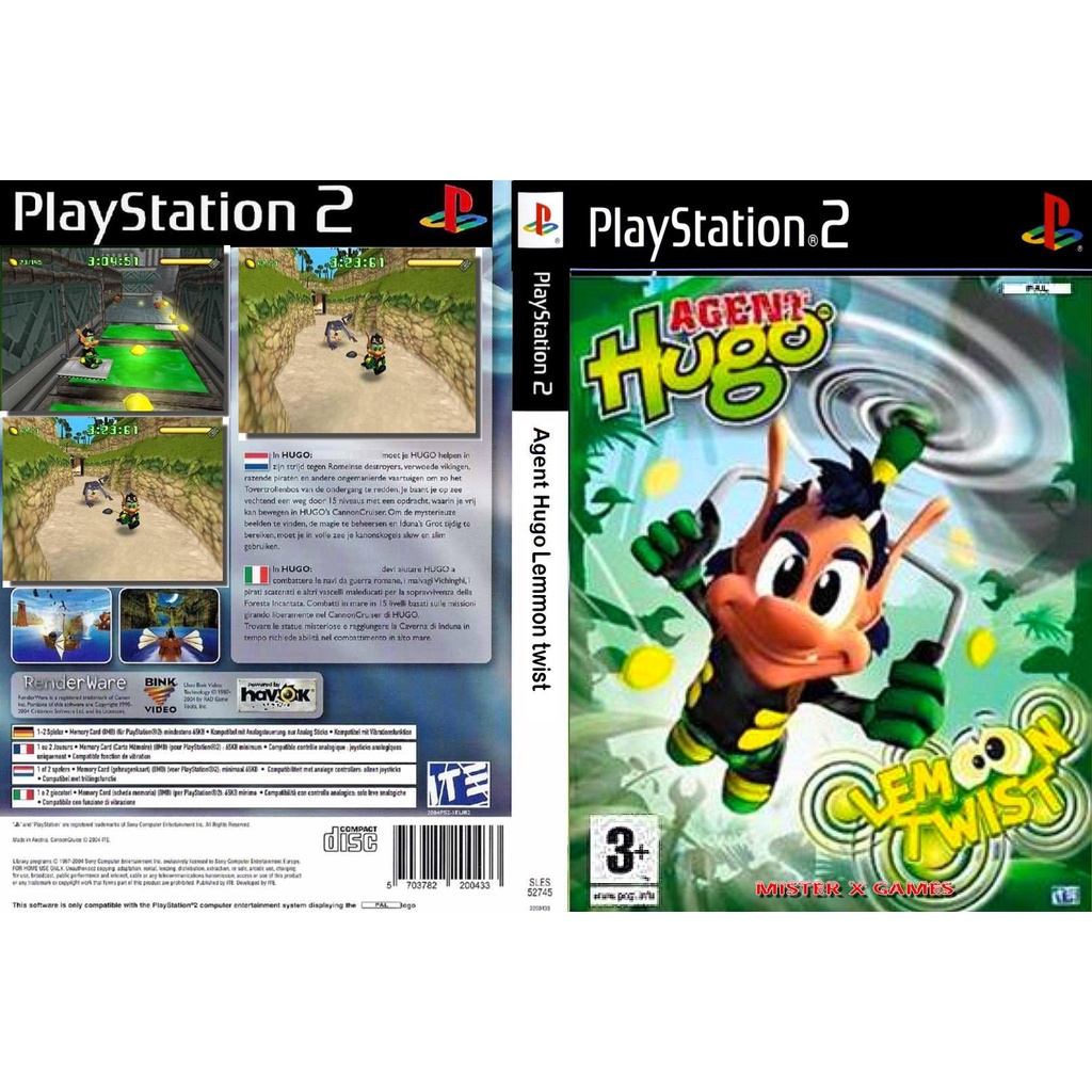 แผ่นเกมส์ PS2 Agent Hugo Lemoon Twist คุณภาพ ส่งไว (CD) | Shopee Thailand
