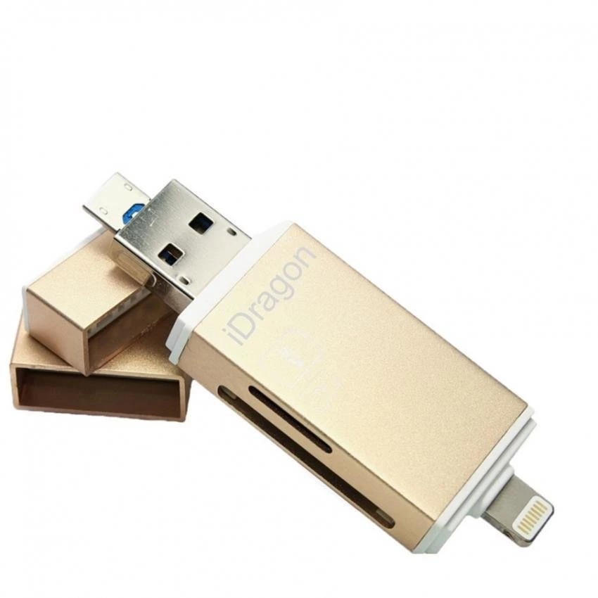 iDragon Card Reader Micro SD/SD Card USB 3.0 แฟลชไดร์ฟสำรองข้อมูลสำหรับ ...