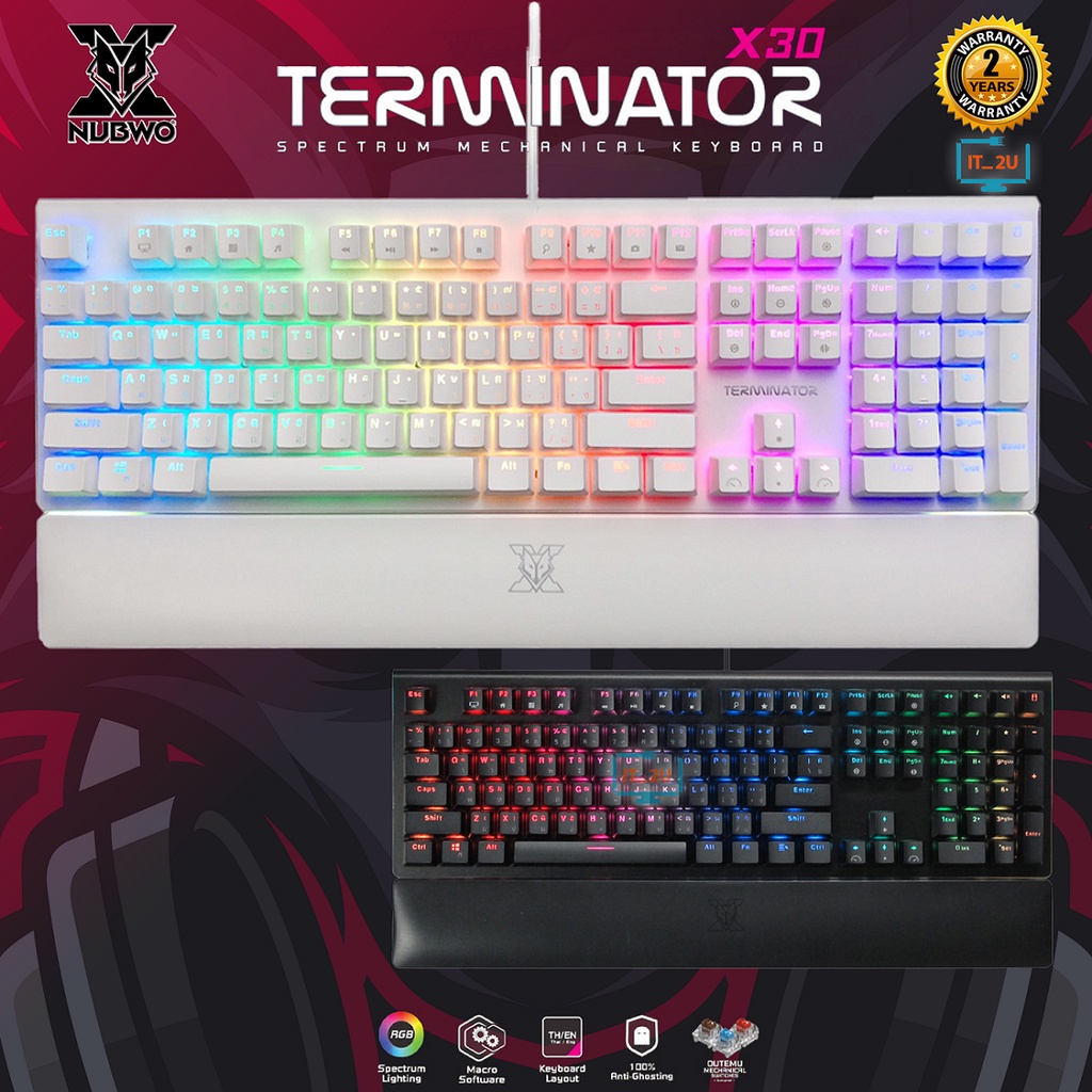 Nubwo X30 TERMINATOR Keyboard Gaming Mechanical Switch Outemu RGB ...