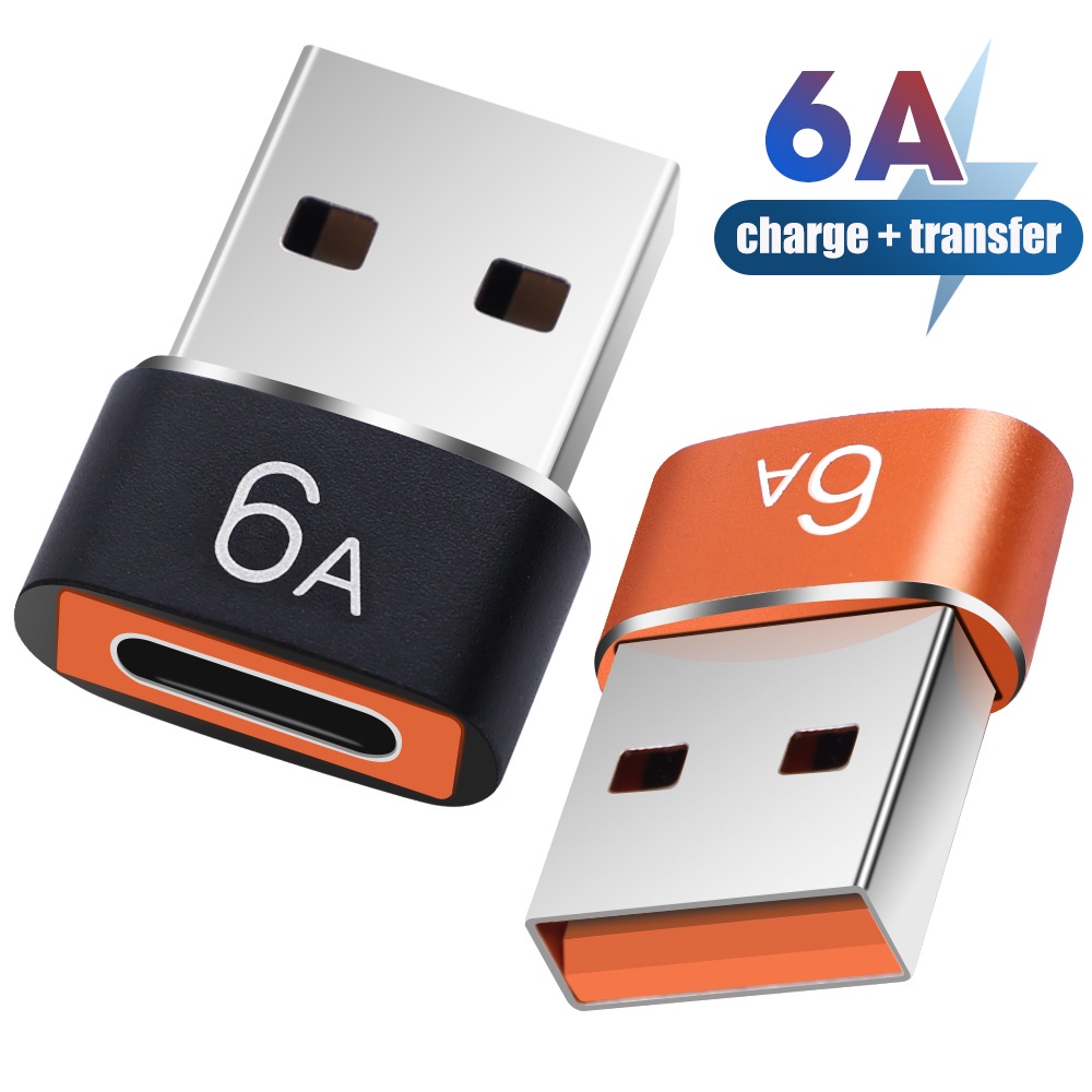 อะแดปเตอร์ชาร์จเร็ว 6A USB 3.0 Type c OTG USB-c Male To Type-c Female Converter สําหรับแล็ปท็อป ...