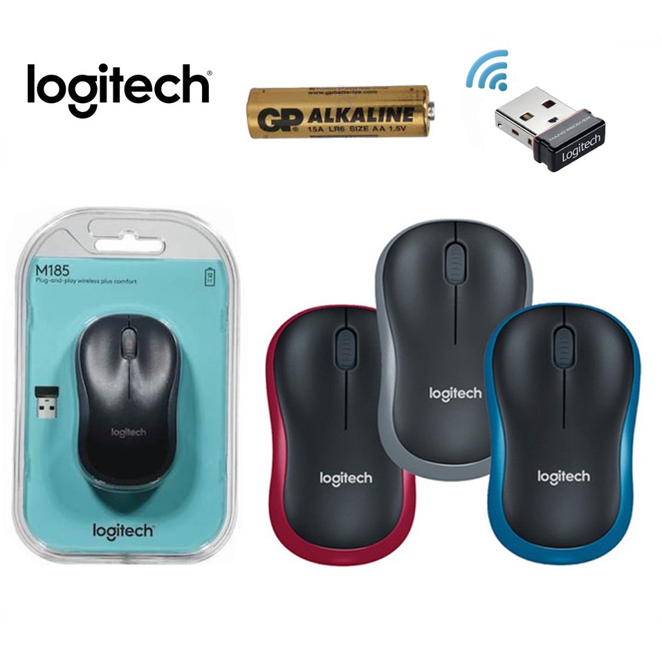 Logitech เมาส์ไร้สาย Wireless Mouse รุ่น M185 | Shopee Thailand