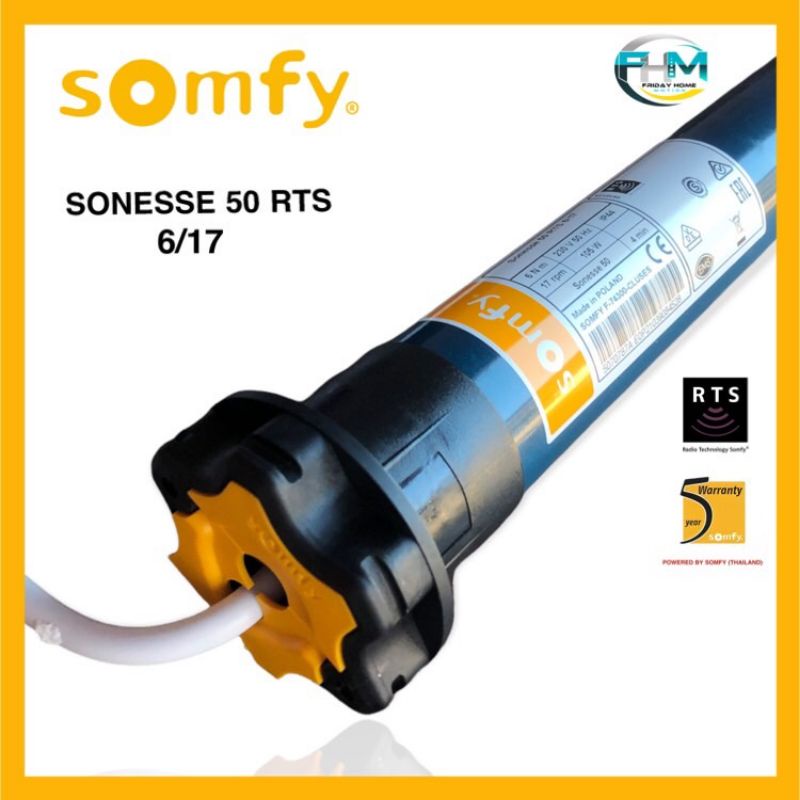 SOMFY (ซอมฟี่) Sonesse 50 RTS 6/17 มอเตอร์ม่านม้วน จากประเทศฝรั่งเศส ...