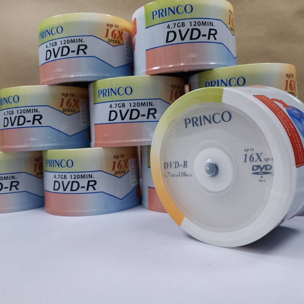 DVD-R PRINCO 16X 4.7GB 120Min (50/Pack) | Shopee Thailand