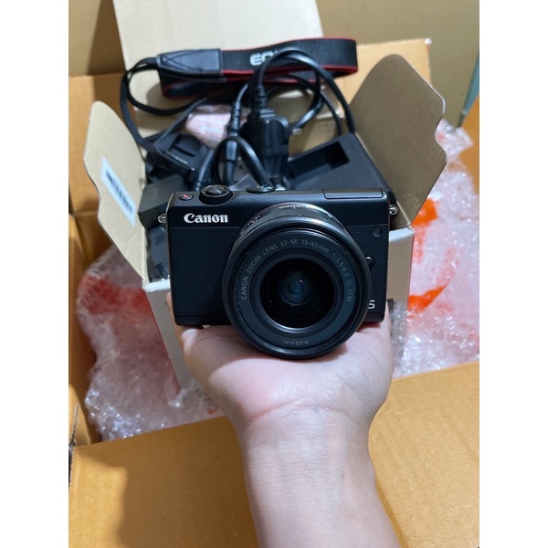 Canon Eos M100 สีดำ ครบกล่อง สภาพโดยรวมสวยๆ มีอุปกรณ์ครบชุด พร้อมใช้งาน ...