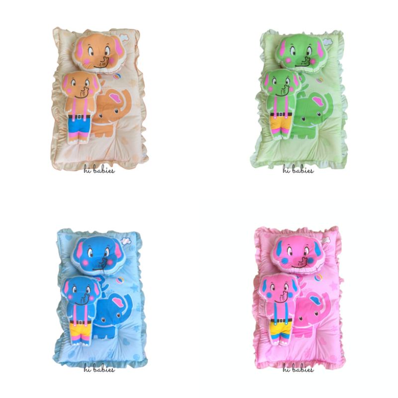 Hi Babies เซตที่นอนเด็กแรกเกิด 3 ชิ้น ขนาด 22x36 นิ้ว ลายช้าง | Shopee ...