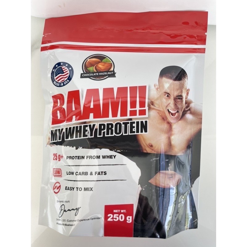 fit whey เวย์ สร้างกล้ามเนื้อ BAam whey protein 100% 250g 250 กรัม ...