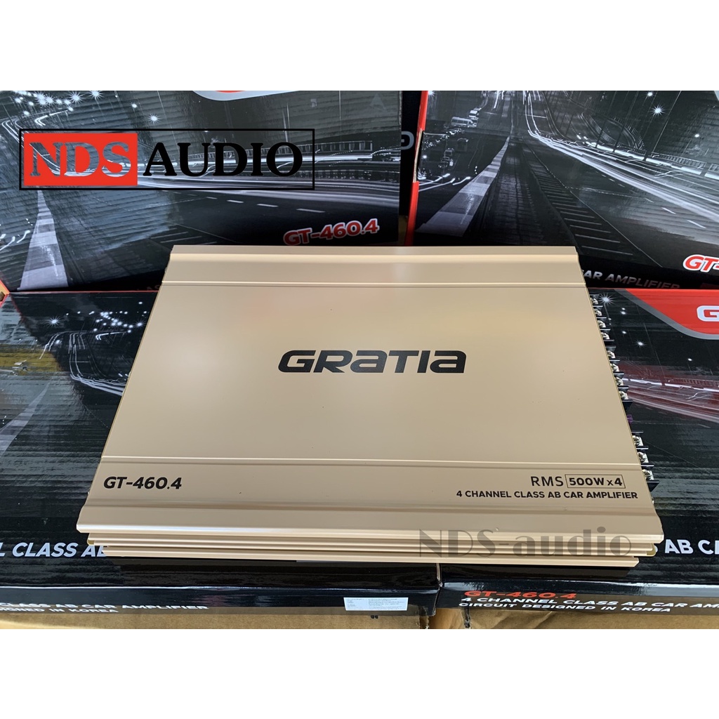 (จัดส่งด่วน) เพาเวอร์คลาสเอบี 4CH AB Gratia GT-460.4 500w*4 สัญชาติเกาหลี เสียงใส รายละเอียดดี ...