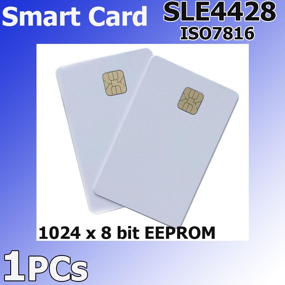 บัตรสมาร์ทการ์ด 1ใบ Compitable SLE4428 IC Cards ISO7816 PVC contact smart card ( Direct to Card ...