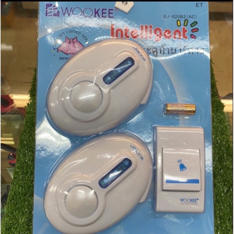 WOOKEE กริ่งประตูไร้สาย พร้อมปุ่มกดเรียกได้ เสียงชัดเจน | Shopee Thailand