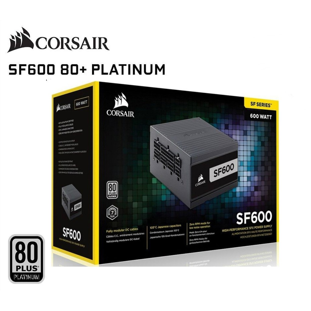 POWER SUPPLY (อุปกรณ์จ่ายไฟ) CORSAIR SF600 600 Watt (80 PLUS Platinum) 7Y. | Shopee Thailand