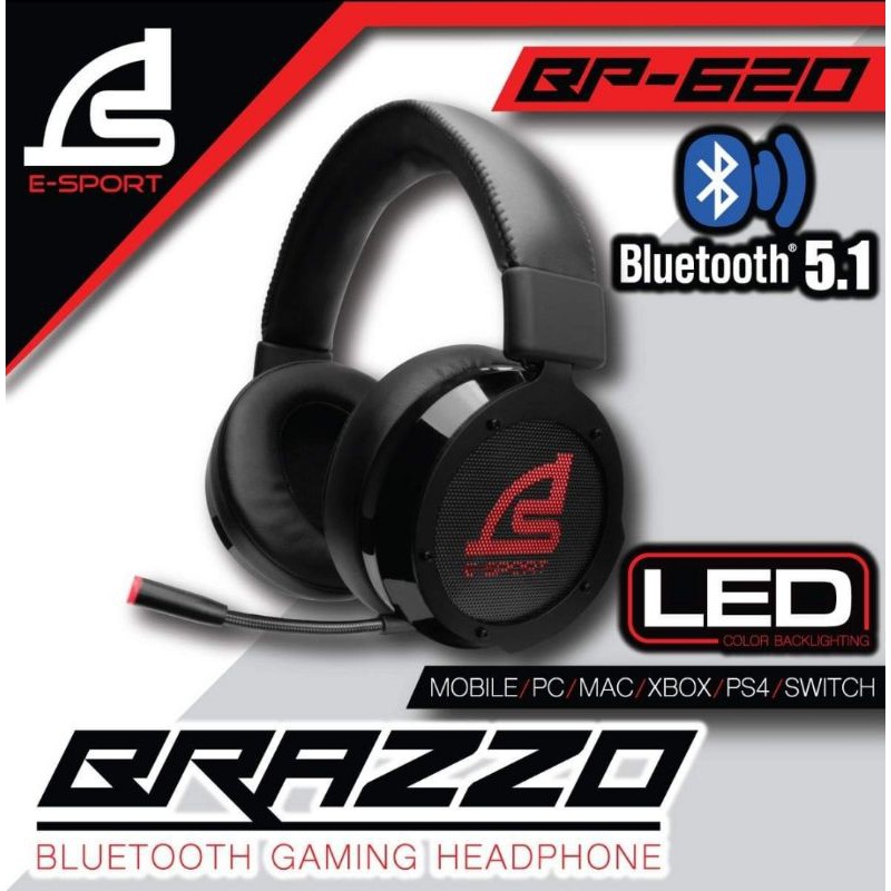 หูฟังเกมมิ่ง PS4 Bluetooth 5.1 Gaming Headset Signo BP-620 Brazzo ...