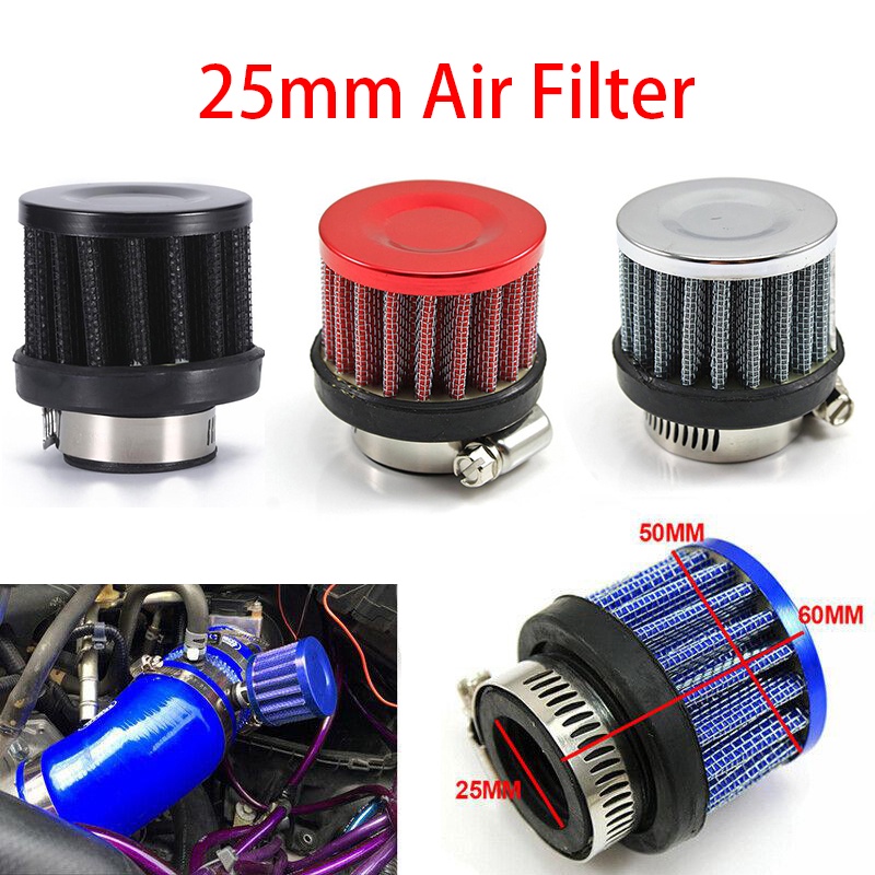 Universal 25 มม.มอเตอร์รถ Cold Air Intake Filter Kit Vent Crankcase ...