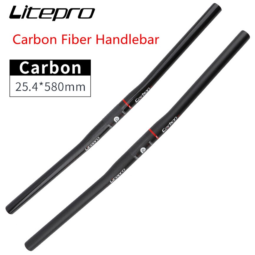 Litepro แฮนด์มือจับคาร์บอนไฟเบอร์ 25.4 * 580 มม. 108 กรัม น้ําหนักเบา ...