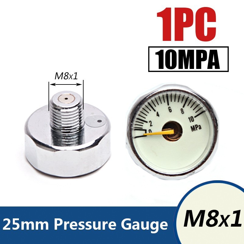 เครื่องวัดความดันอากาศ PCP 5Mpa 10Mpa 20Mpa 30Mpa 35Mpa 40Mpa 1 นิ้ว เกลียว M8x1 25 มม. 1 ชิ้น ...