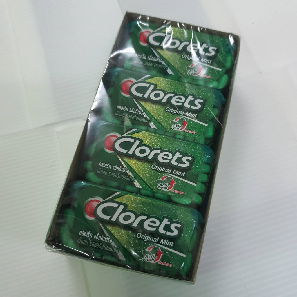 Clorets ลูกอม คลอเร็ท แบบตลับ แพ็ค 12ตลับ x 14กรัม | Shopee Thailand
