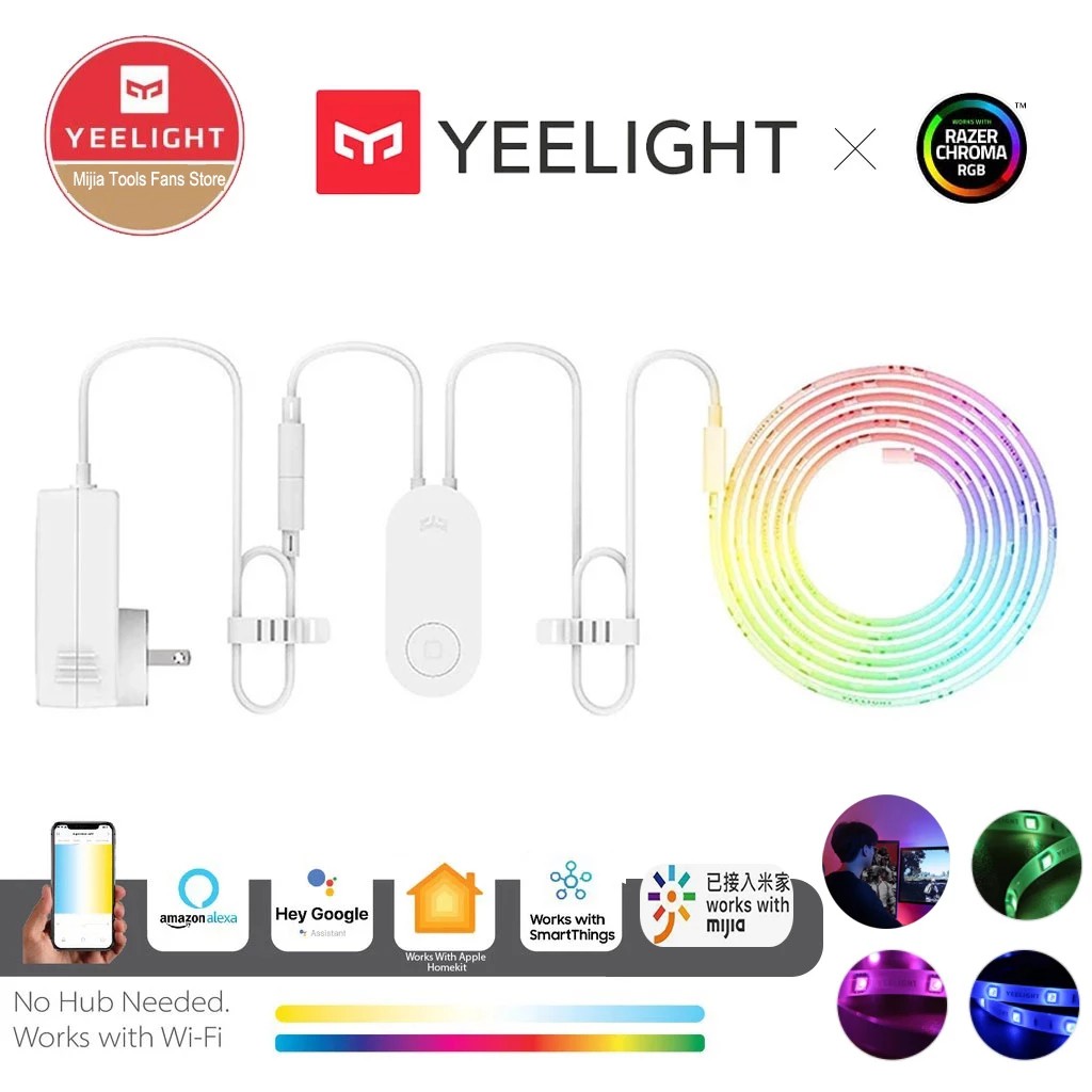 (Global Version)yeelight Aurora smart LightStrip 1S RGB แถบไฟ WiFi lamb ...