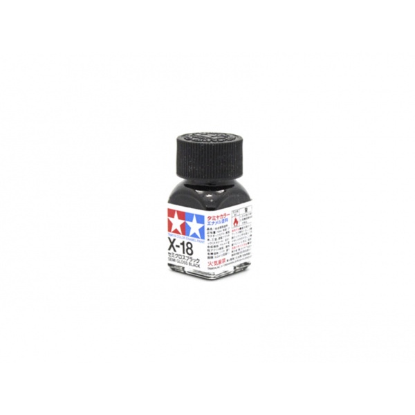 TAMIYA COLOR 80018 X-18 Semi gloss black ENAMEL PAINT 10 ML. | Shopee ...