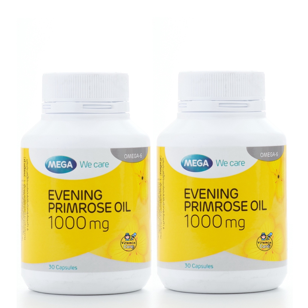 Exp.5/2027 (30 แคปซูลx2 ขวด) Mega We Care Evening Primrose Oil 1000mg ...
