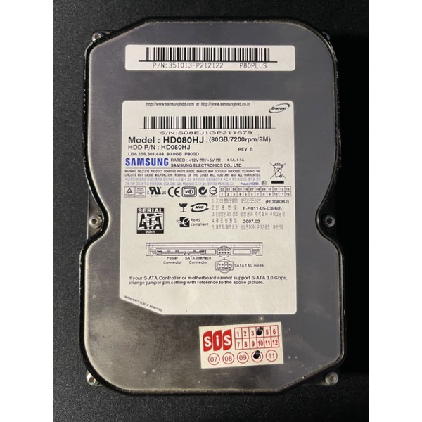 HDD 80 gbHard disk drive 80 gb 7200 rpm | Shopee Thailand