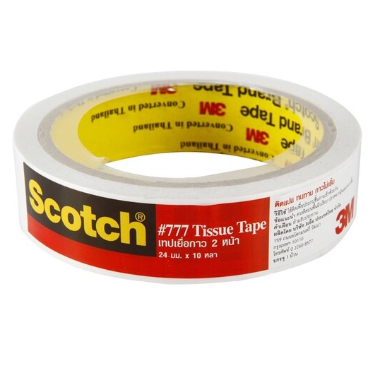 3M Scotch #777 Tissue Tape // 3 เอ็ม รุ่น #777 เทปเยื่อกาว 2 หน้า ติด ...
