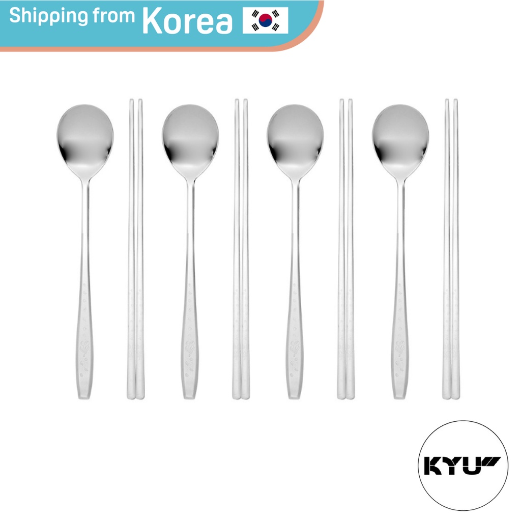 [CORELLE Korea] Plum Spoon Chopsticks Cutlery Set | Tableware Set ...