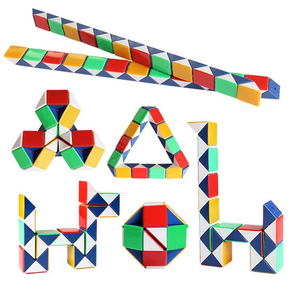 Foldable Color Snake Rubik Magic Ruler Cube Jigsaw Puzzle Toy | Shopee ...