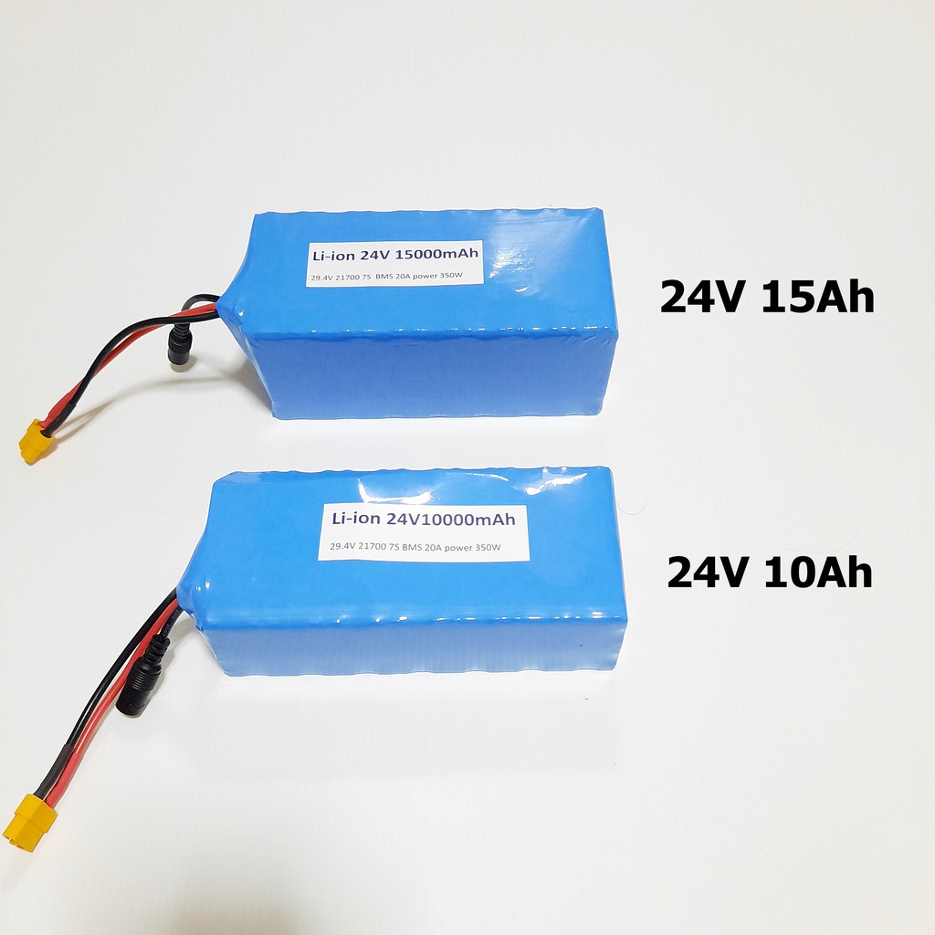 แบตเตอรี่ลิเธียม Li-lon 24V 10Ah 15Ah (29.4V )พร้อมที่ชาร์จ สำหรับรถ ...