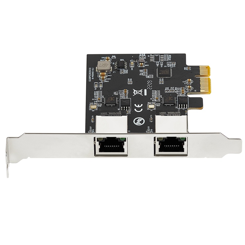PCIE Gigabit Network Card Adapter With 2 Ports 2500Mbps Pcie 2.5Gb ...