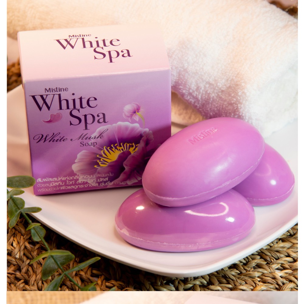 Mistine white spa white musk soap 70g (1 box 3 bars) white spa white ...
