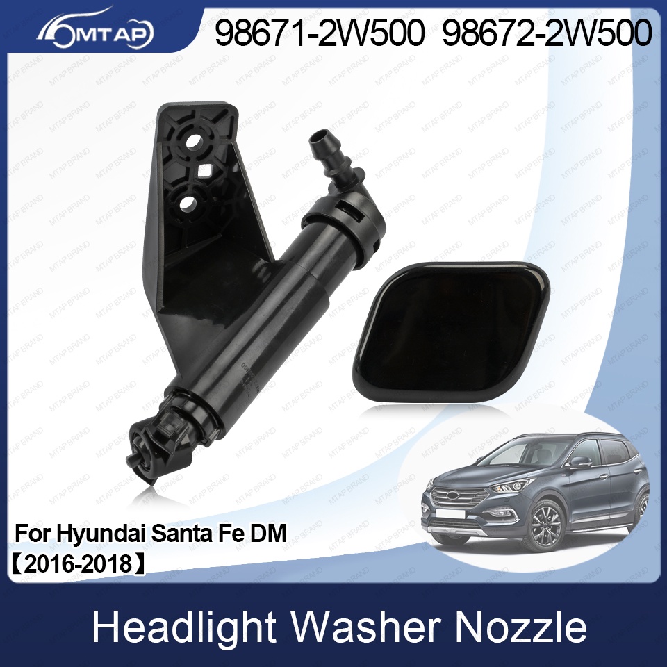 Mtap สําหรับ Santa Fe เครื่องซักผ้าหัวฉีดไฟหน้า Water Sprayer Jet ...