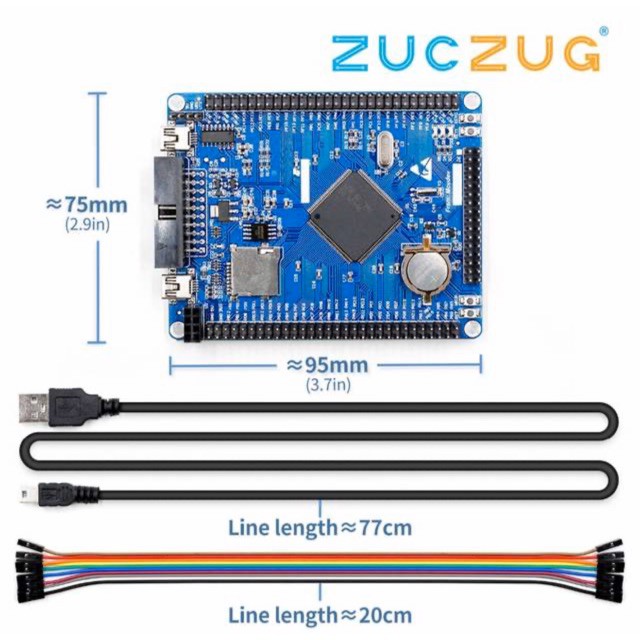STM32F103ZEt6 ARM Cortex-M3 mini STM32 Cortex Development board 72MHz/512K ฟรี !! สายจั๊ม ...