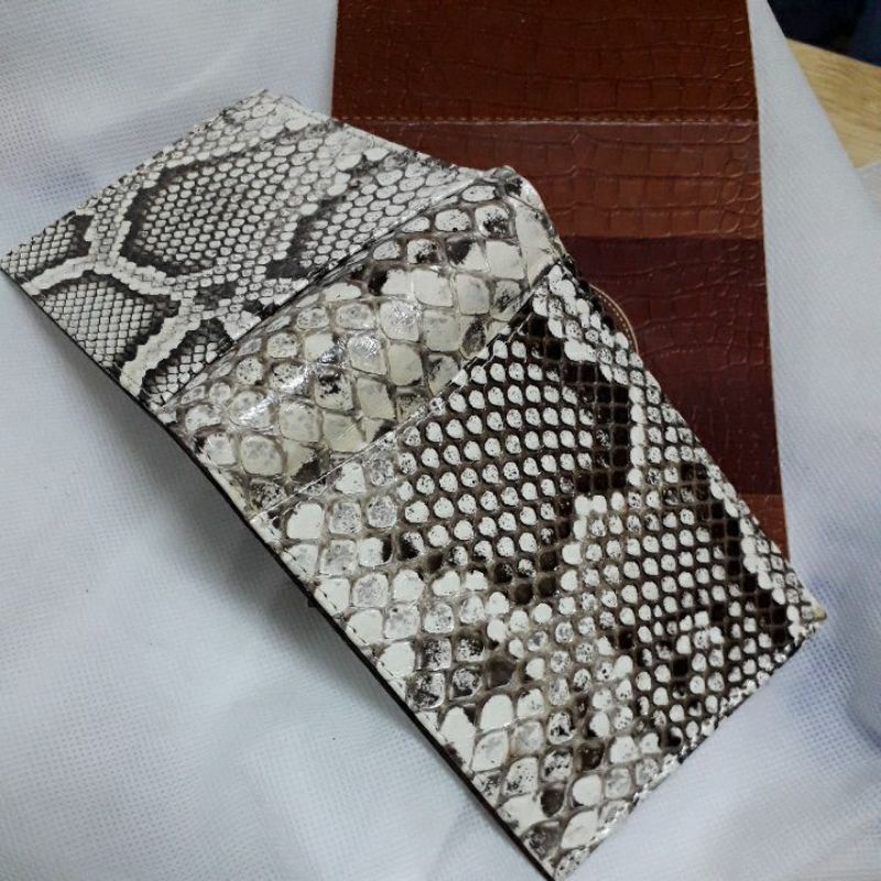 กระเป๋าสตางค์หนังงู python wallet super grade python genuine burmese ...