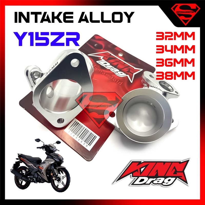 INTAAKE PIPE RACING SUPER HEAD ALLOY KING DRAG YAMAHA Y15 V1 V2 Y15ZR ...