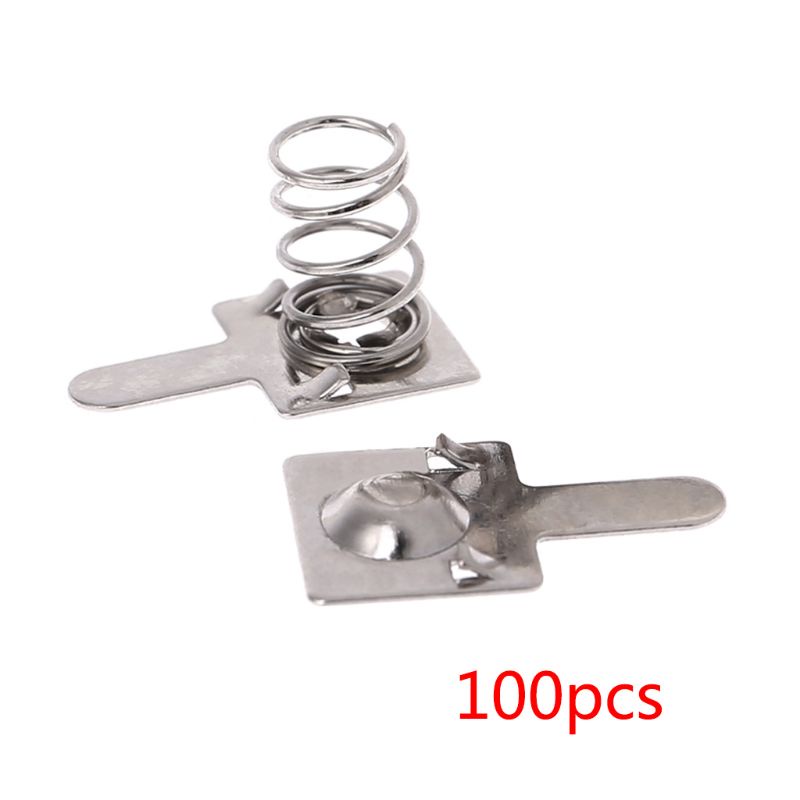 PCF* 100 Pcs Metal Battery Spring Plate Set for AA AAA Positive ...