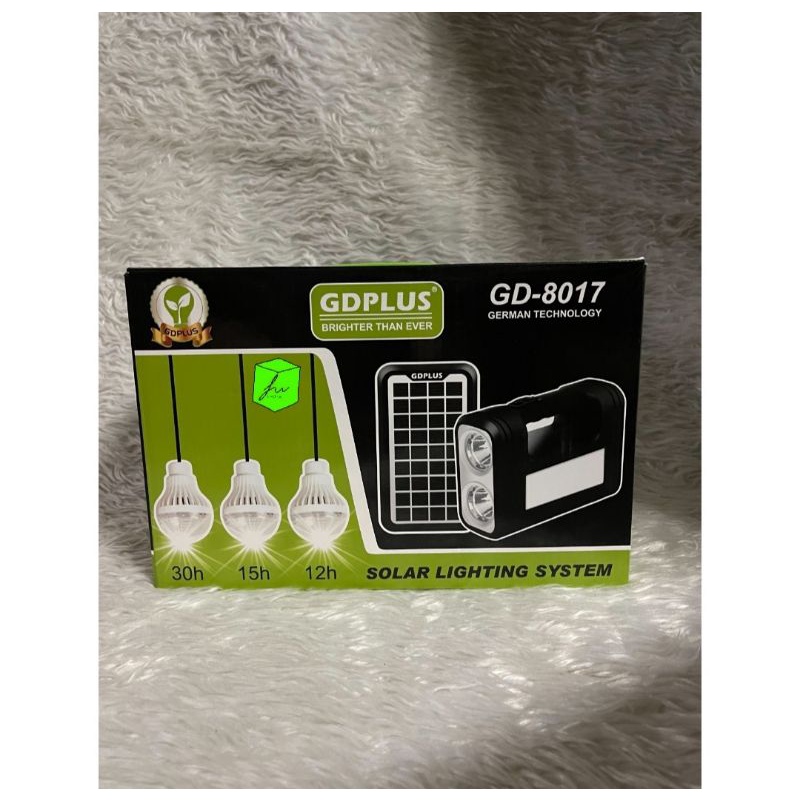 โซล่าเซลล์ชุดนอนนา GD 8017 ไฟสปอตไลท์ พลังงานแสงอาทิตย์ GD Plus GD ชุดนอนนา | Shopee Thailand