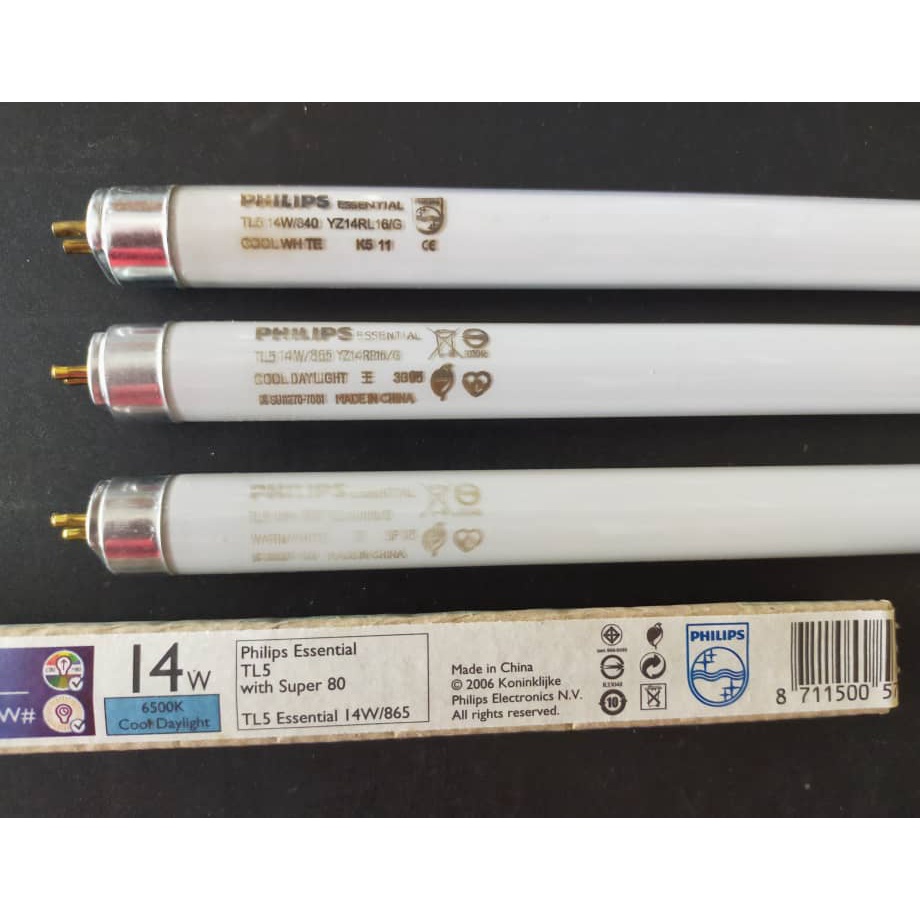 Philips MASTER TL5 HE SUPER 80 14W 830 840 865 หลอดเรืองแสง 2 ฟุต 2 ...